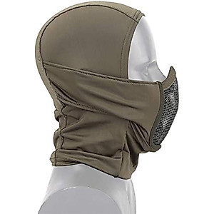 Tactical Air Gun Paintball Fast Helmet with Helmet Cover, Foldable Design Ninja Style Balaclava Mesh Mask and Tactical Goggles