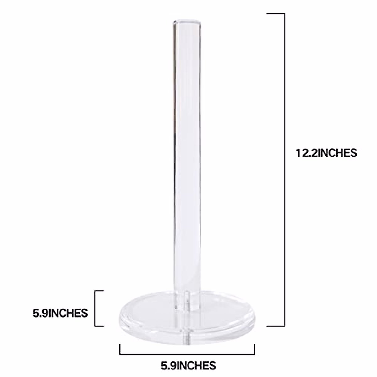 PFNRTH Clear Acrylic Paper Towel Holder, Kitchen Paper Towel Holder Countertop for Standard and Large Size Rolls
