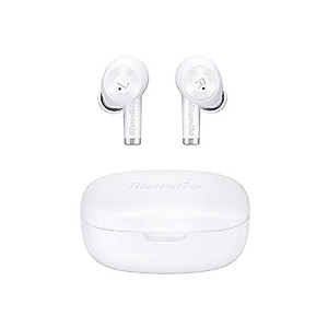 Bluedio Bluetooth Mini Wireless Earbuds, Ei Wireless Headphones in-Ear Earphones with Charging Case, 40Hrs Playtime, Car Headset Built-in Mic Support Wireless Charging for Cell Phone, Sport, White