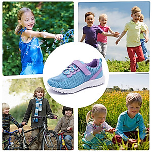 RUNSIDE Kids Shoes, Boys Girls Sneakers Lightweight Athletic Walking/Running Tennis Shoes, Size 2 Big Kid, Blue