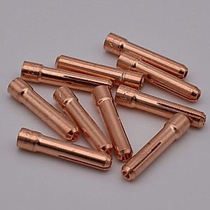 10PK TIG Stubby Collets 10N24S 3/32" & 2.4mm for WP 17 18 26 TIG Welding Torch (10N24S (3/32"))