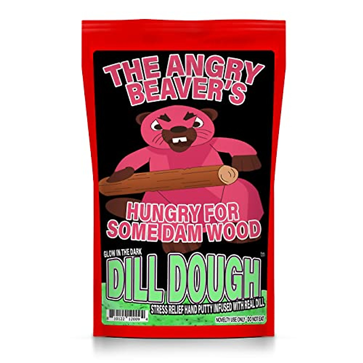 Angry Beaver Stress Relief Putty - Glow in The Dark Dill Dough - Funny Gag Gift for Women - Fun Stress Toy for Adults, Fidget Putty Stocking Stuffers, Relaxing Gift Baskets