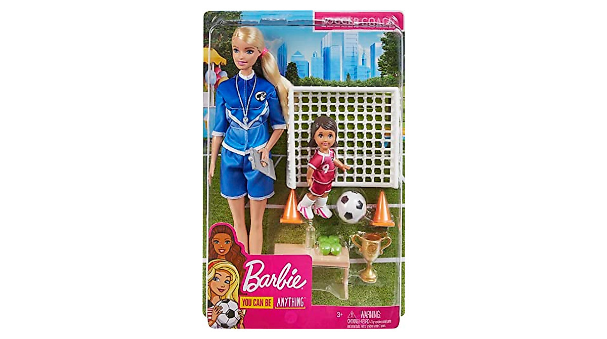 Barbie Soccer Coach Playset for Creative Play