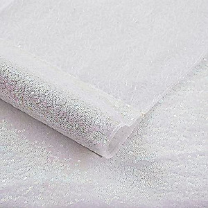 White Iridescent Sequin Backdrop Curtains 4 Packs 2ftx8ft Wedding Stage Background Backdrop Glitter Fabric Backdrop Drape