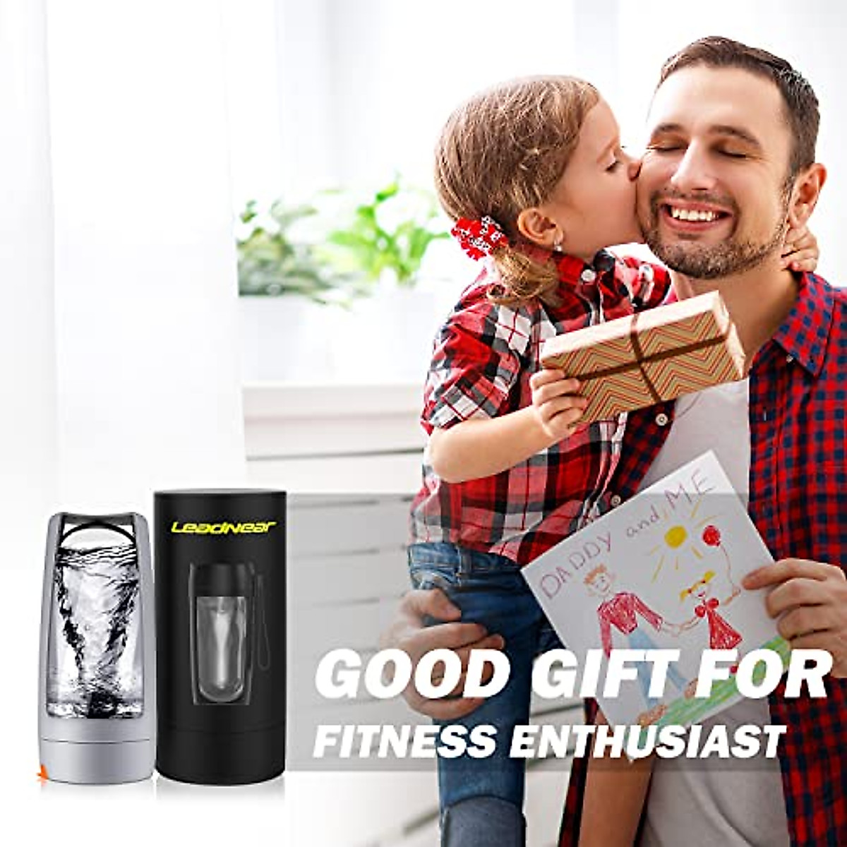 Electric Shaker Bottle, Gifts for Men Dad Husband, Made With Tritan - BPA Free Shaker Bottles For Protein Mixes - Upgrade 20OZ Electric Water Bottle For Protein Powder, Shakes, Coffee,Cocktail