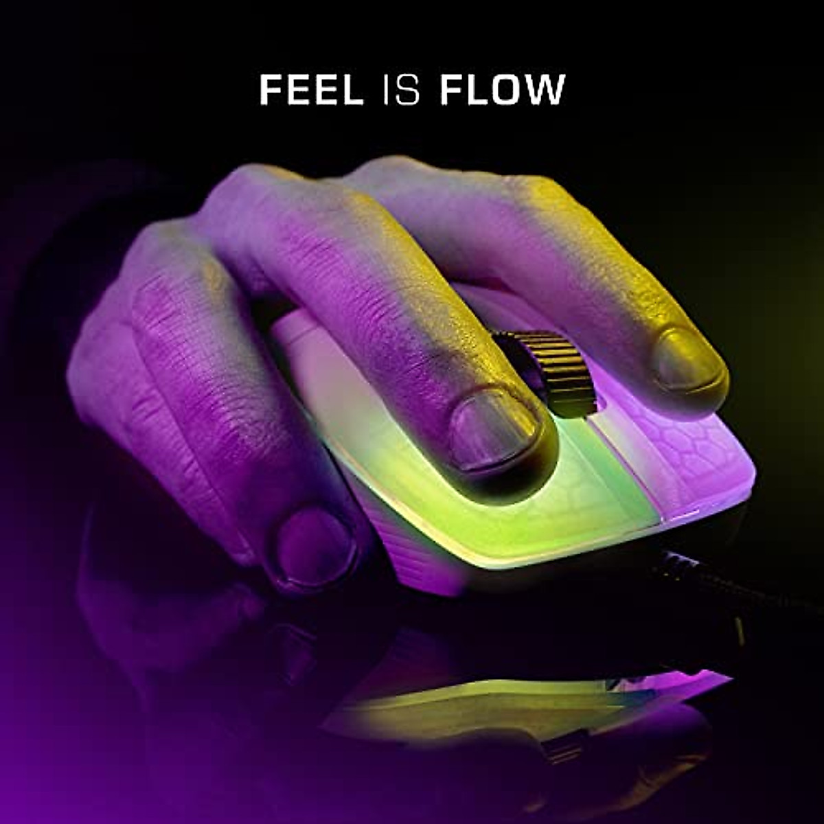 ROCCAT Kone Pro PC Gaming Mouse, Lightweight Ergonomic Design, Titan Switch Optical, AIMO RGB Lighting, Superlight Wired Computer Mouse, Titan Scroll Wheel, Bionic Shell, 19K DPI, White