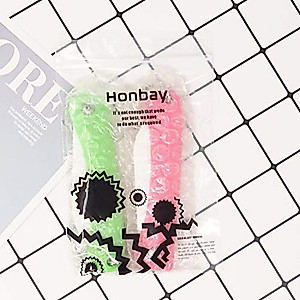 Honbay 2PCS Ceramic Folding Knife Handy Fruit Knife for Home, Travel, Picnic, Camping, etc (Pink+Green)