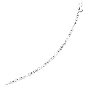 Silpada 'Falling Water' Natural Silver-Plated Hematite Beaded Bracelet in Sterling Silver, 7.5"