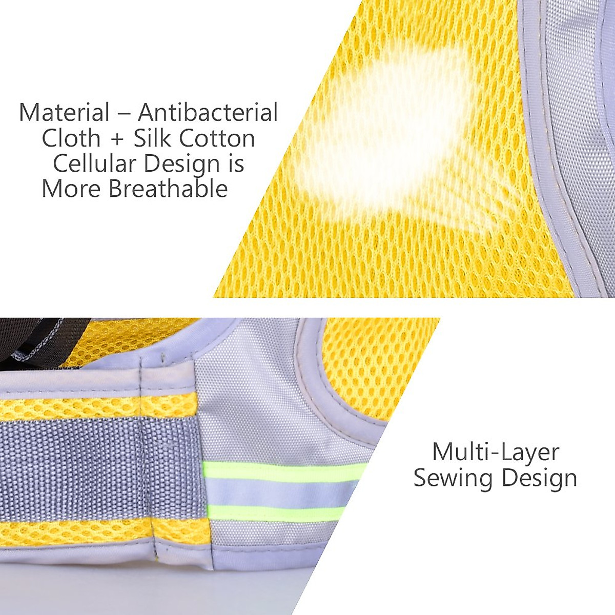 Jolik Child Motorcycle Safety Harness with 4 – in – 1 Buckle Breathable Material in Yellow