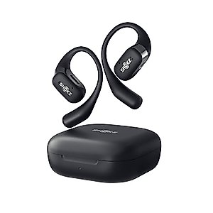 SHOKZ OpenFit - Open-Ear True Wireless Bluetooth Headphones with Microphone, Earbuds with Earhooks, Sweat Resistant, Fast Charging, 28HRS Playtime, Compatible with iPhone & Android