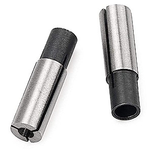 4 Pieces High-Carbon Steel Collet Die Grinder Chuck Driver Adapter 1/4" to 1/8" CNC Engraving Bit Router Converter for Engraving Machine Tool