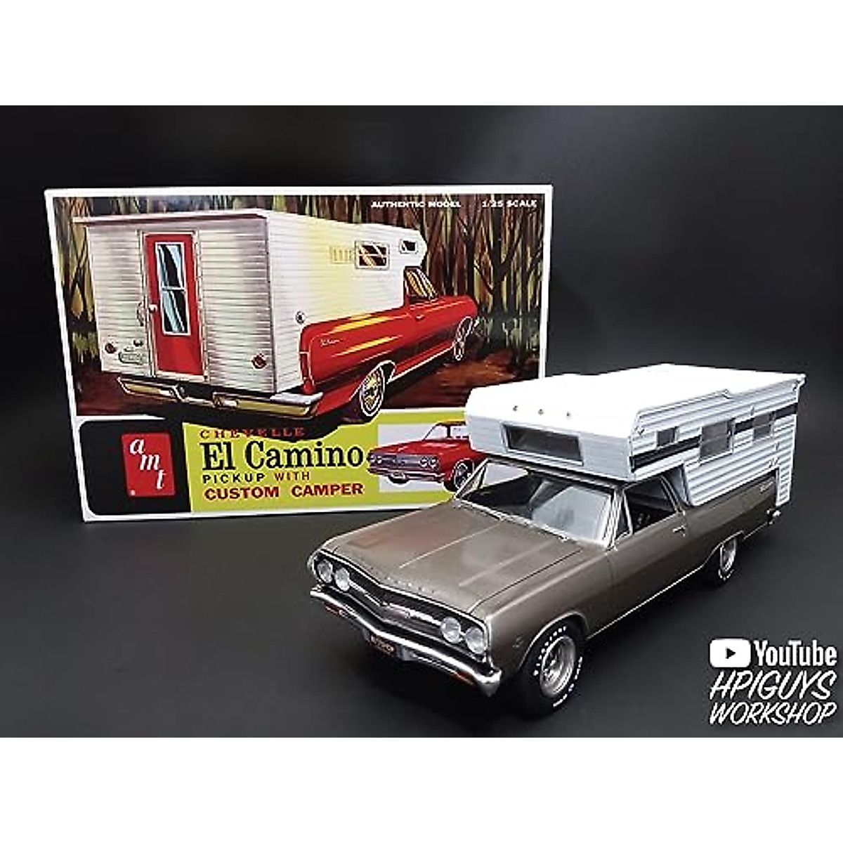 AMT 1965 Chevy El Camino w/Camper 1:25 Scale Model Kit