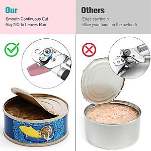 Can Opener,Professional 3-In-1 Multifunctional Manual Can Openers Bottle Opener,Kitchen Durable Stainless Steel Heavy Duty Can Opener Smooth Edge for Kitchen Seniors Friendly