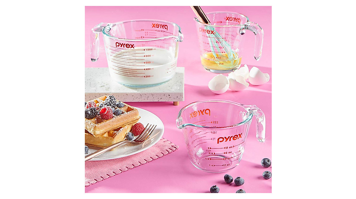 Essential Pyrex Measuring Cups Set - 4 Sizes Included