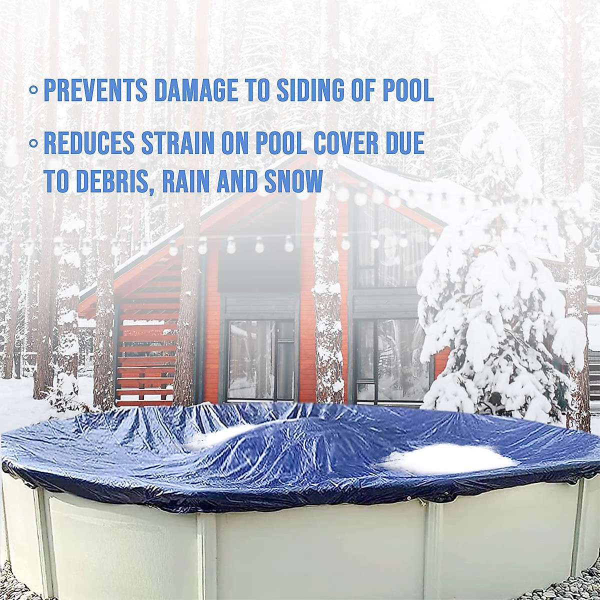 BEWAVE Pool Pillow, Winterizing Air Pillow for Above Ground Winter Swimming Pool Covers, 4 x 4 Ft, 2 Pcs