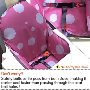 ZARPMA Highchair Cushion for IKEA Antilop Highchair, New Version Baby Highchair Seat Covers, More Thick, Washable Foldable, Child Chair Insert Mat Padding (Pink)