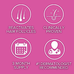 Regoxidine Women's Minoxidil Topical & Foam Helps Restore Top of Scalp Hair Loss and Support Hair Regrowth with Unscented Topical Treatment for Thinning Hair (2% Topical 3-Month Supply)