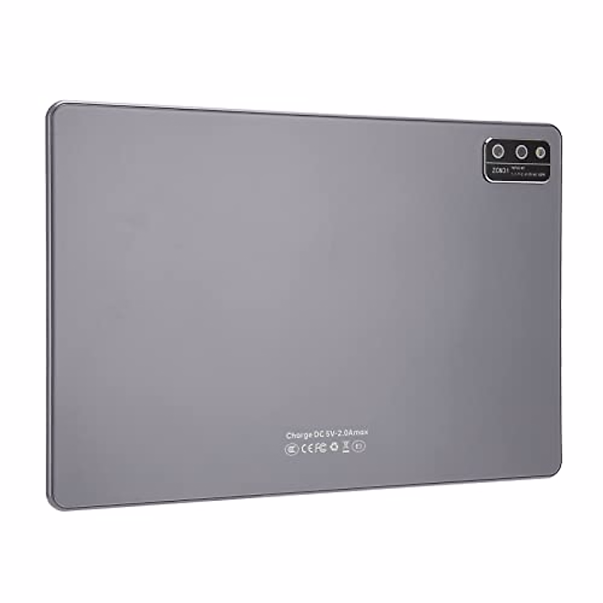 fannay Tablet PC, 10.1 Inch Smart Tablet 100‑240V 5GWiFi 5.0 Gray Front 800W Rear 2000W 8GB RAM 128GB ROM for Home for Travel (US Plug)