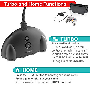 Nyko Retro Controller Hub Plus - Gamecube Controller Adapter for Nintendo Switch, Connect up to 4 Controllers with Turbo and Home Button, Compatible with Super Smash Bros
