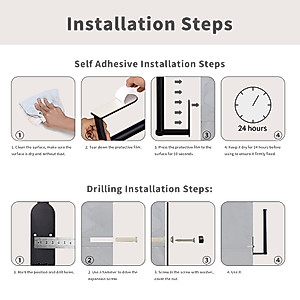 Paper Towel Holder Under Cabinet, OBODING, Black Self Adhesive Paper Towel Holder Wall Mount, Kitchen Paper Towel Holder for Kitchen Organization and Storage (12inch, 1 Pack)