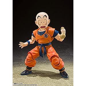 TAMASHII NATIONS - Dragon Ball Z - Krillin Earth's Strongest Man, Bandai Spirits S.H.Figuarts Action Figure