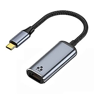Cablecc USB-C USB3.1 Type-C to 2.5Gbps 2500Mbps GBE Gigabit Ethernet Network LAN Cable Adapter for Laptop