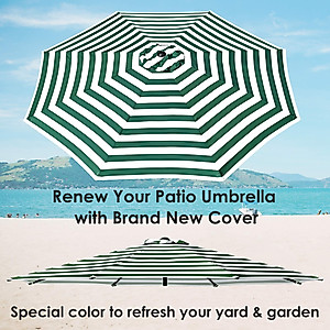 Yescom 10 Ft Patio Umbrella Replacement Canopy Market Table Top Sunshade Cover Beach