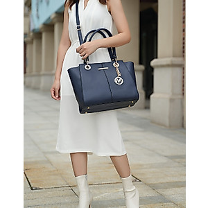 MKF Collection Tote Bag for Women, Vegan Leather Satchel Wristlet wallet Shoulder bag Top-Handle Hobo Purse Handbag