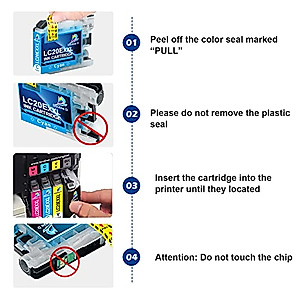 DOUBLE D Upgraded LC20E Compatible Replacement for Brother LC20E LC-20E XXL Ink Cartridges for Brother MFC-J985DW J775DW J5920DW J985DWXL Printer (4BK+2C+2M+2Y) 10 Pack-Updated Version