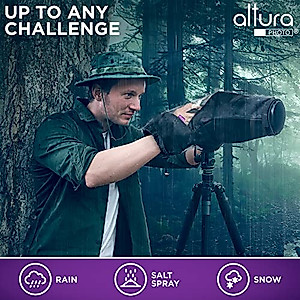 Altura Photo Professional Camera Rain Cover for Canon Nikon Sony DSLR & Mirrorless Cameras - Altura Photo Camera Accessories for Photography Rain Gear