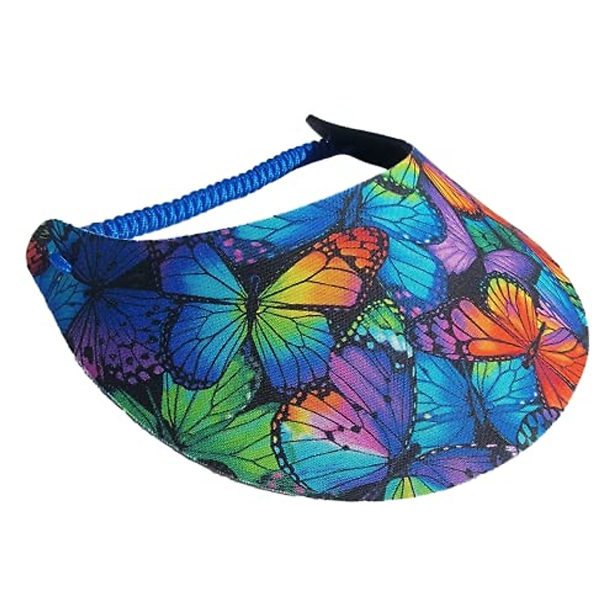 The Incredible Sunvisor Available in Beautiful Designs Perfect for Summer! Made in The USA! (Butterfly 14)