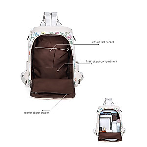 Telena Backpack Purse for Women, PU Leather Anti Theft Travel Purse Shoulder Bags with Tassel