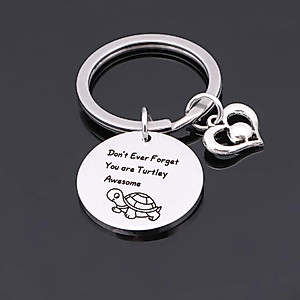 Nothers Turtle Lover Jewelry Inspirational Gift Inspirational Keychain Turtle Lover Gift (Turtle Lover Keychain)