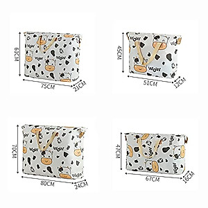 Aopirta Largecapacity Storage Bag with Handle, Largecapacity Storage Bag Foldable Storage Bucket for Quilt Blanket