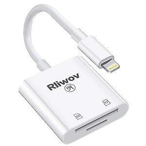 [Apple MFi Certified] Lightning to SD Card Camera Reader for iPhone/iPad 2in1 SD/TF Memory Card Reader Adapter Trail Game Camera Viewer for iPhone 14 Pro Max/13/12/XS/XR/iPad Pro Mini - APP in Need