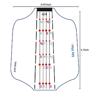 MorMoxe Violin Finger Guide for 4/4 Size, Violin Finger Tape, Violin Stickers, and Violin Fretboard Stickers - Suitable for Violin and Viola Players, Violin Accessories Set for Beginners