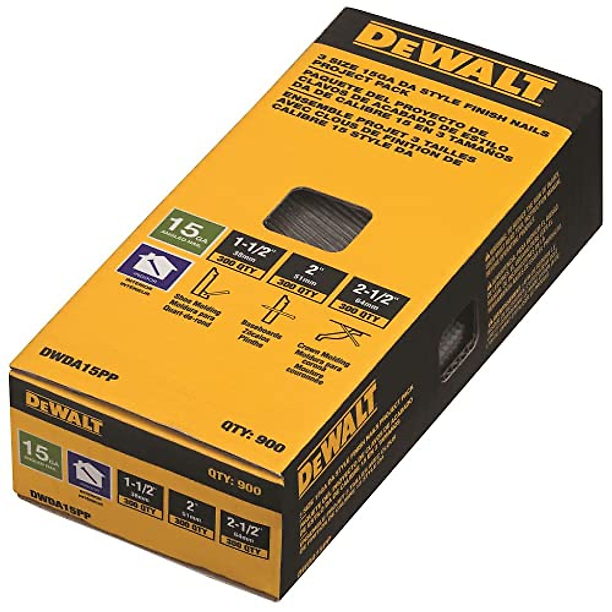 DEWALT 15 Gauge DA Nails Project Pack