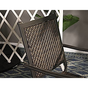 PHI VILLA Outdoor Rattan Dining Chairs Set of 2 Pieces Wicker Swivel Dining Chairs with Cushion for Outside Heavy Duty Wicker Patio Furniture Sets Bistro Chairs for Garden,Backyard,Lawn(2 Pieces)