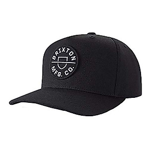 Brixton mens Crest Mp Snbk Baseball Cap, Black, One Size US