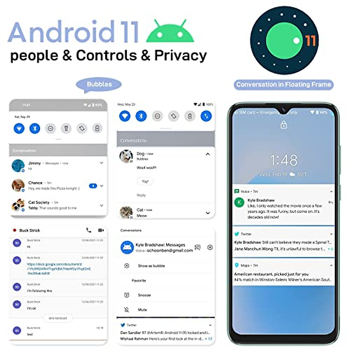 Blackview Cell Phones, A55 Phone, 4G Dual SIM Unlocked Cell Phones, 6.5" HD+ Screen, 3 SIM Card Slots, 16GB ROM/SD 128GB Expand Android Phone, Android 11 OS Smartphone, 4780mAh/Face ID Cricket Phone
