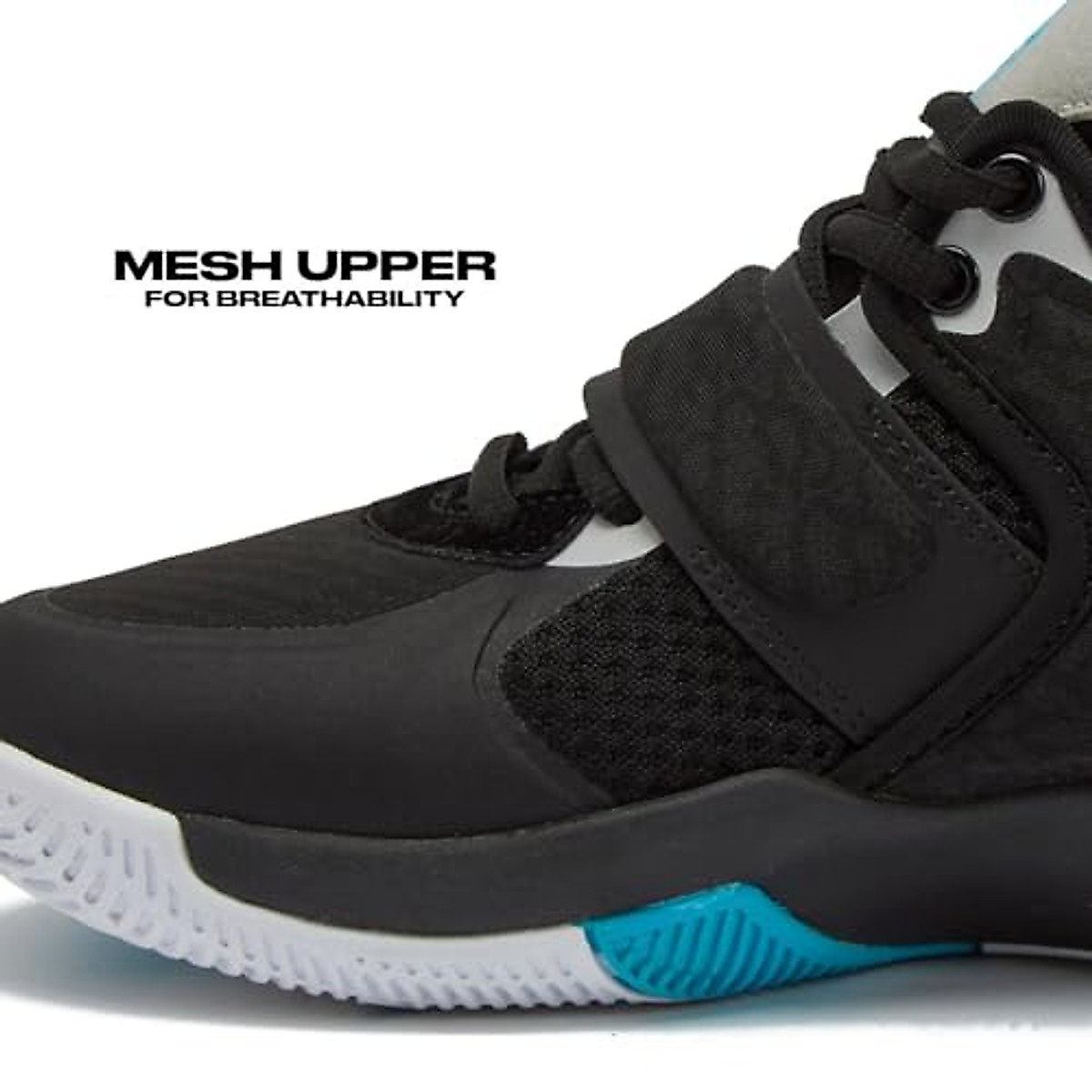 AND1 Gamma 4.0 SS Boys & Girls Basketball Shoes, Kids Youth Cool Basketball Sneakers with Strap - Black, 13 Little Kid