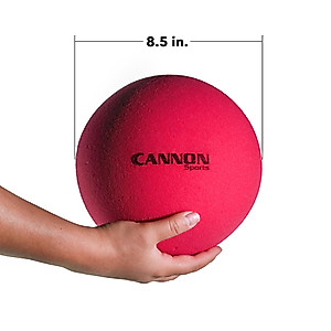 Cannon Sports Uncoated Foam Ball, Medium Density, Soft and Lightweight (Red, 8.5 Inch)
