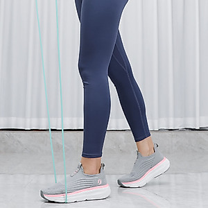 STQ Slip on Tennis Shoes for Women Supportive Walking Shoes Cushioned Fashion Sneakers Arch Support Jogging Shoes for Workout Grey Pink 8 US