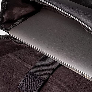 WAYWARDSON Vegan Leather Men’s Backpack Travel Bag for Business Trips and Excursions Back Strap and Laptop Sleeve Included (Black and White)