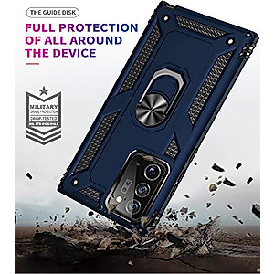 ADDIT Note 20 Ultra Case Samsung Note 20 Ultra Phone Case Galaxy Note 20 Ultra Case, [ Military Grade ] with Magnetic Car Mount Ring Holder Stand Case for Samsung Galaxy Note 20 Ultra 5G - Blue