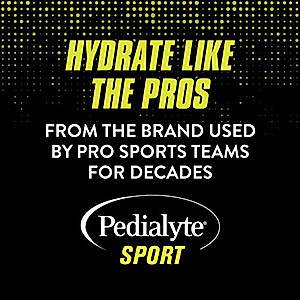 Pedialyte Sport Electrolyte Drink, Fast Hydration with 5 Key Electrolytes for Muscle Support Before, During, & After Exercise, Lemon Lime, 1 Liter