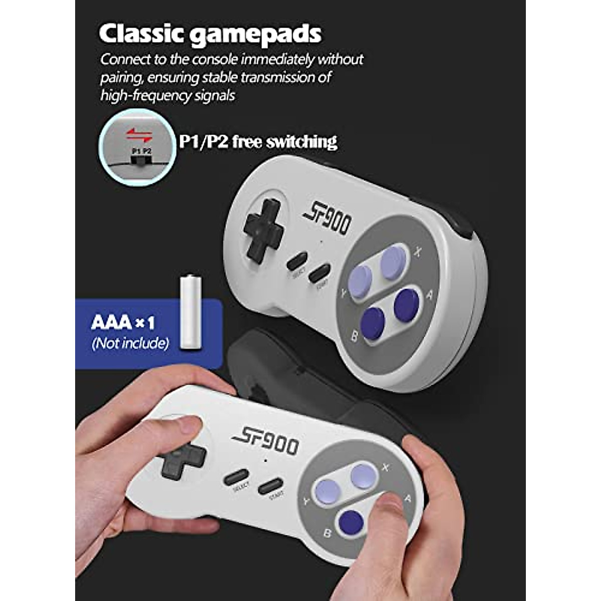 Fadist Retro Game Console, Built in 1700+ Classic Games, 4K HD Output,with 2 Ergonomics Controllers, Plug and Play Game Console, Ideal Gift for Kids, Adult, Friend, Lover