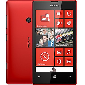 Nokia Lumia 520 Unlocked GSM Dual-Core Windows 8 Smartphone 8GB - Red