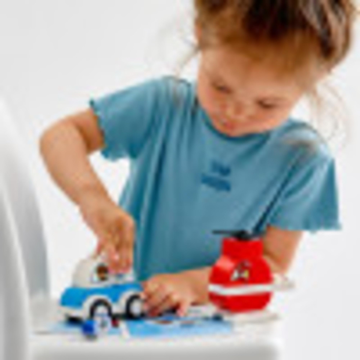 LEGO DUPLO My First Fire Helicopter and Police Car 10957 Rescue Vehicles; Police Car and Helicopter Learning Toy, New 2021 (14 Pieces)