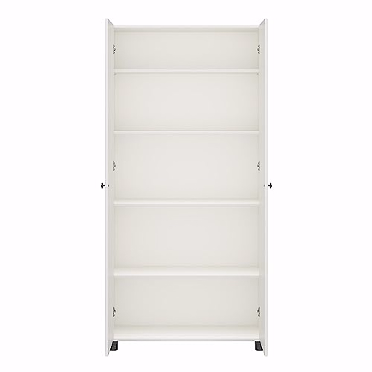 SystemBuild Evolution Kendall Fluted 36" Wide 2 Door Storage Cabinet, White